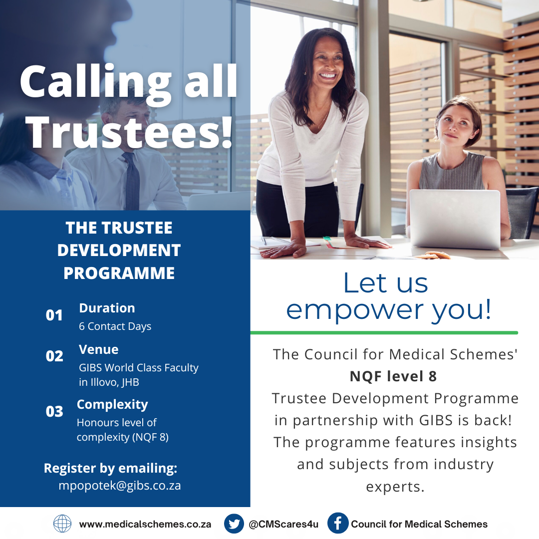 CMS Development Programme for Trustees | Council for Medical Schemes