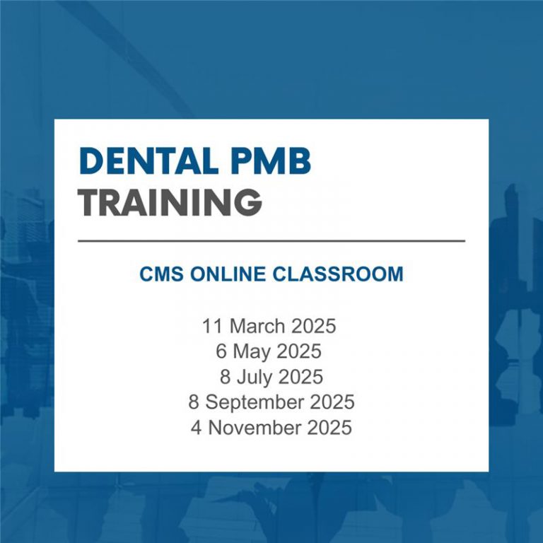 Dental Prescribed Minimum Benefits - Intake 2 | Council for Medical Schemes